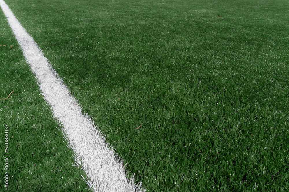 Marking on a modern stadium with artificial turf. School stadium. Stock ...