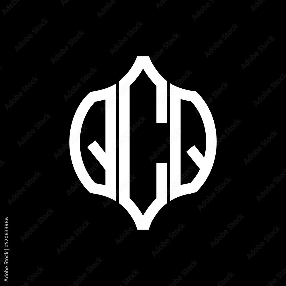 QCQ letter logo. QCQ best black background vector image. QCQ Monogram ...
