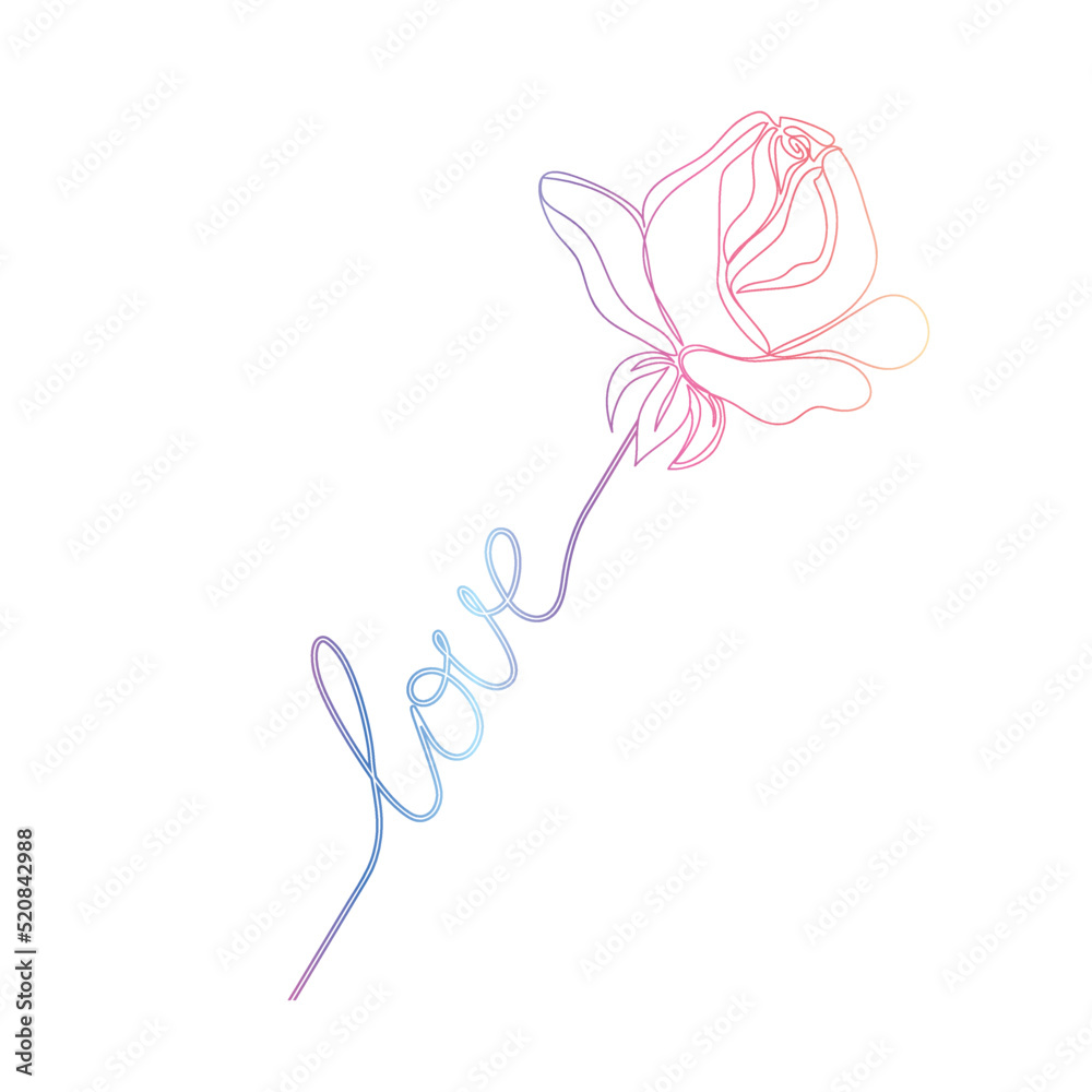 Colorful message "LOVE WINS" for pride month celebration. Typography of ...