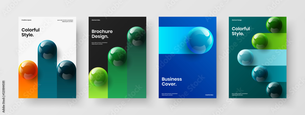 Unique leaflet A4 vector design layout composition. Amazing realistic ...