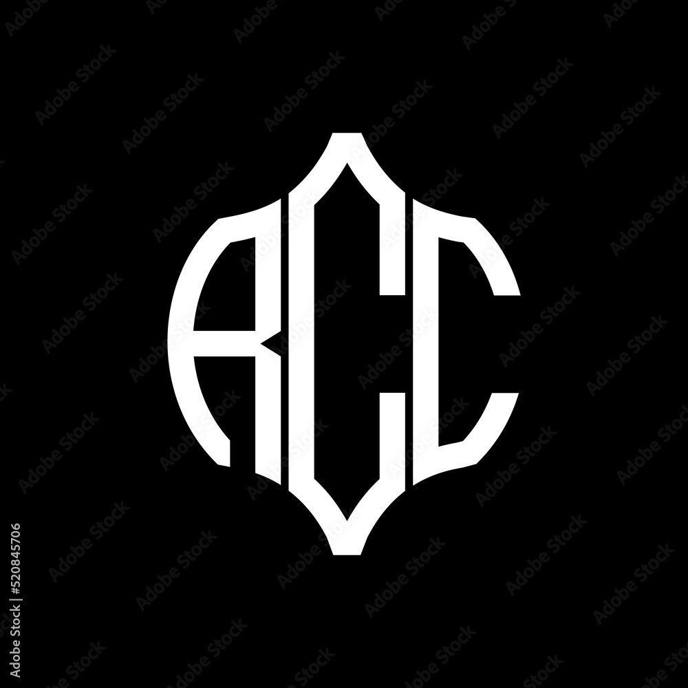 RCC letter logo. RCC best black background vector image. RCC Monogram ...
