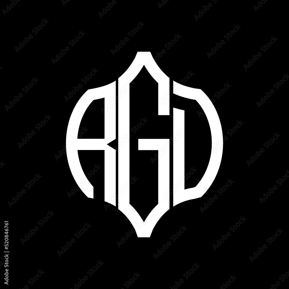 RGD letter logo. RGD best black background vector image. RGD Monogram ...