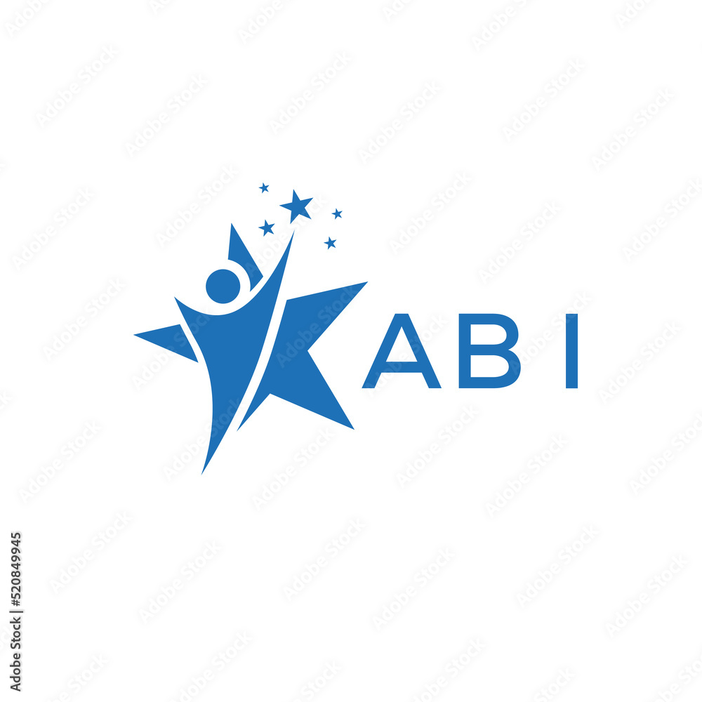 ABI Letter logo white background .ABI Business finance logo design ...