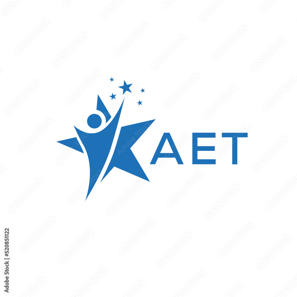 AET Letter logo white background .AET Business finance logo design ...