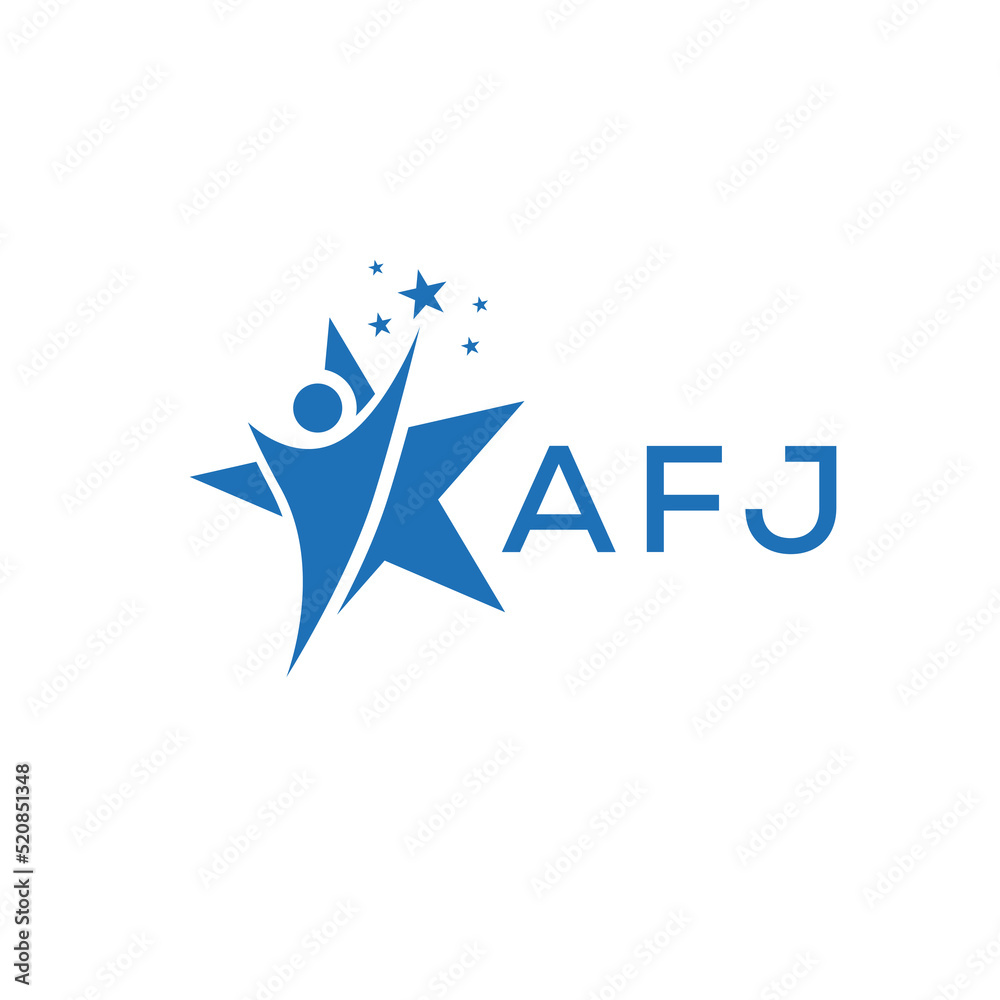 AFJ Letter logo white background .AFJ Business finance logo design ...