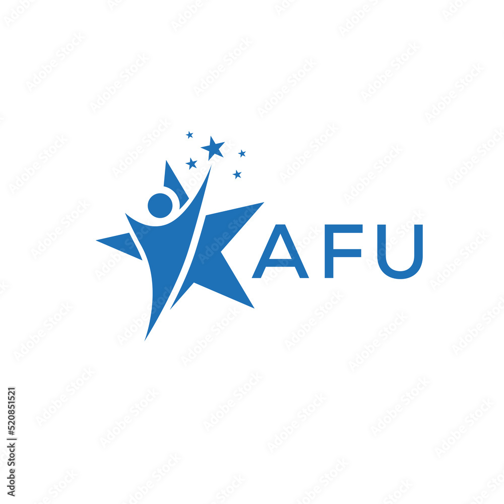 Vecteur Stock AFU Letter logo white background .AFU Business finance ...