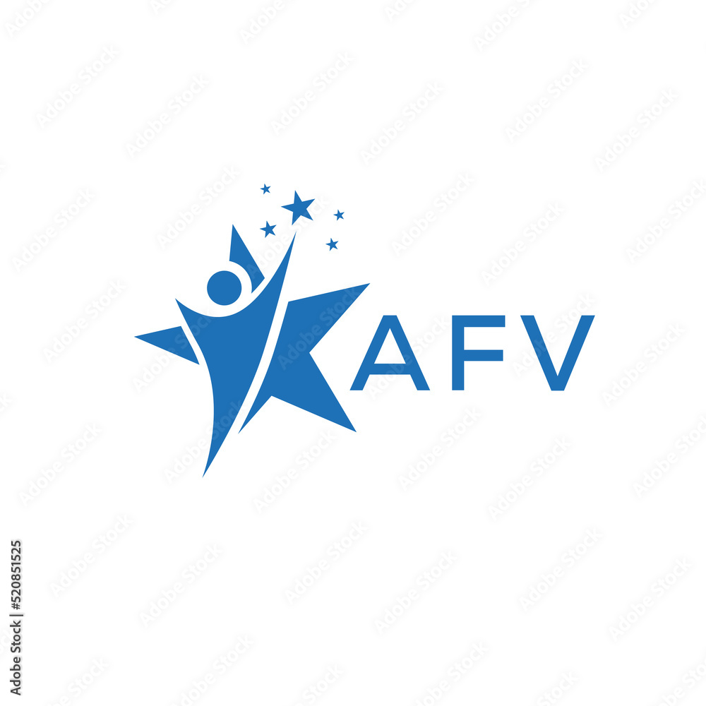 AFV Letter logo white background .AFV Business finance logo design ...