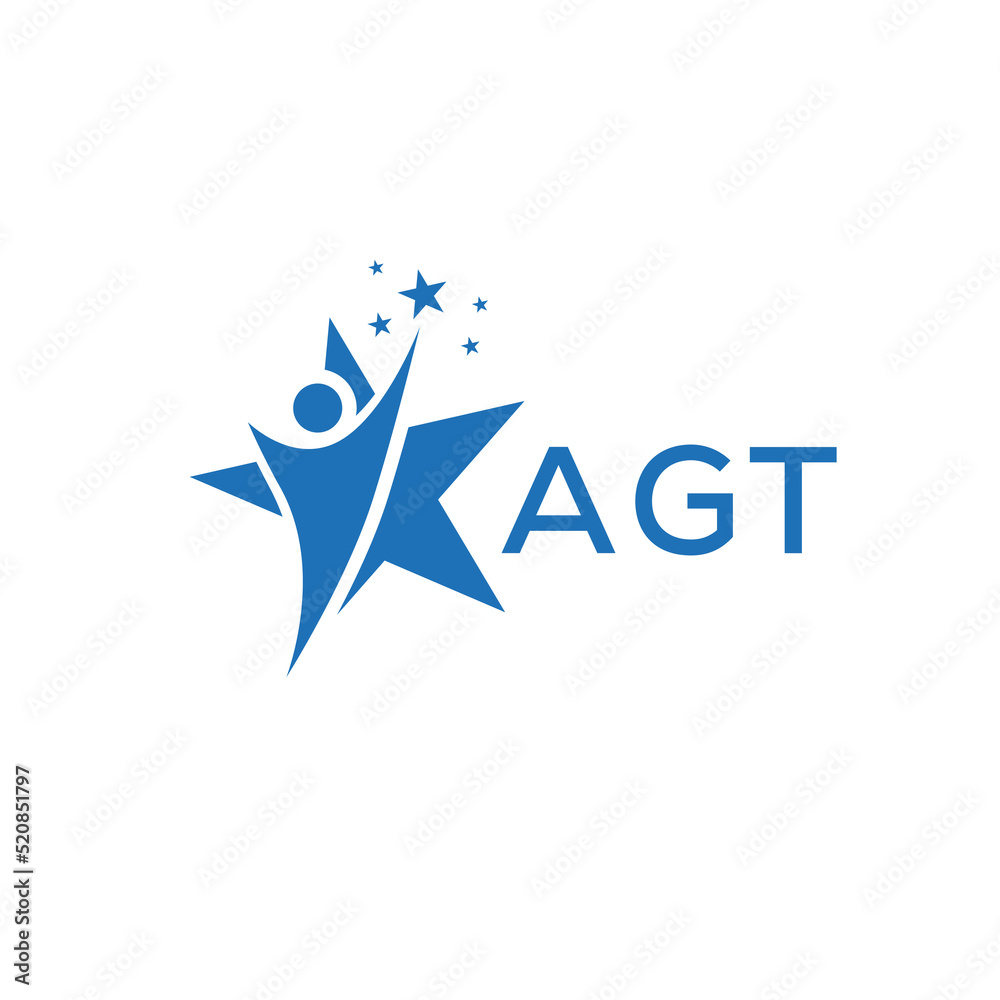 AGT Letter logo white background .AGT Business finance logo design ...