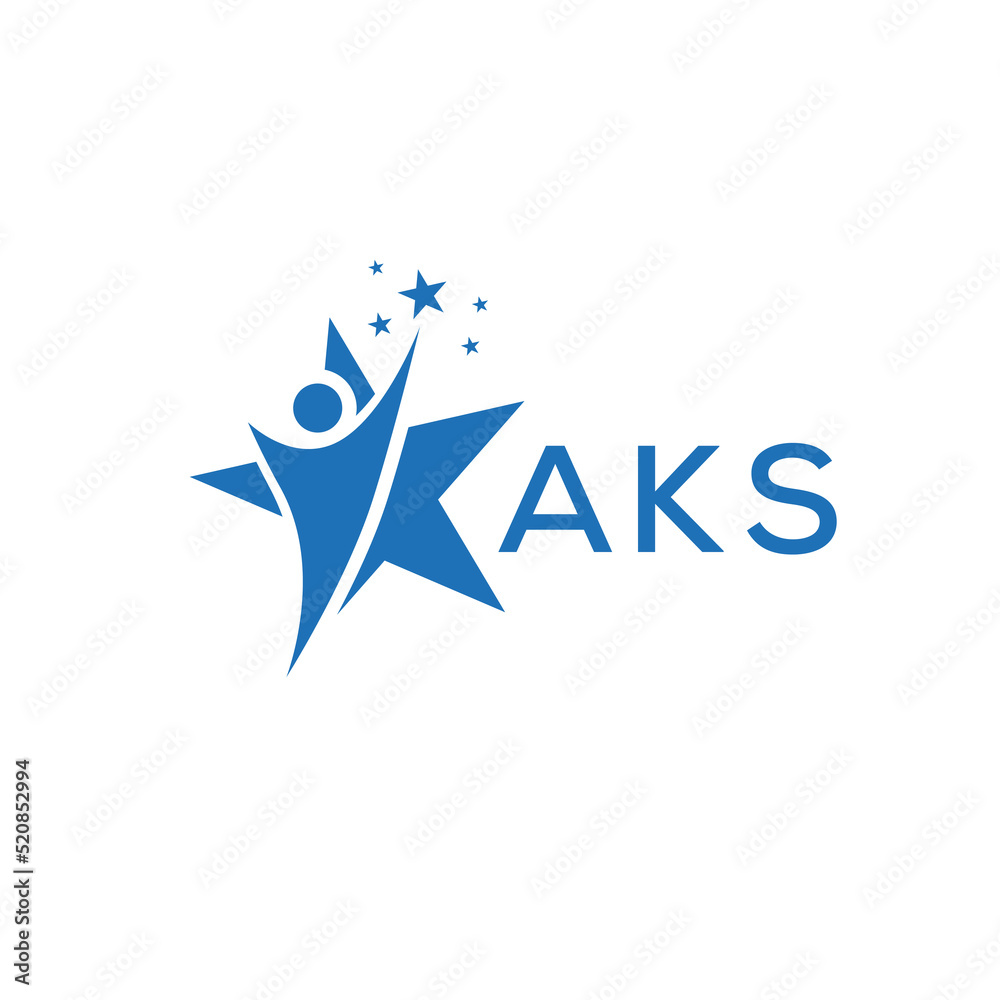 AKS Letter logo white background .AKS Business finance logo design ...
