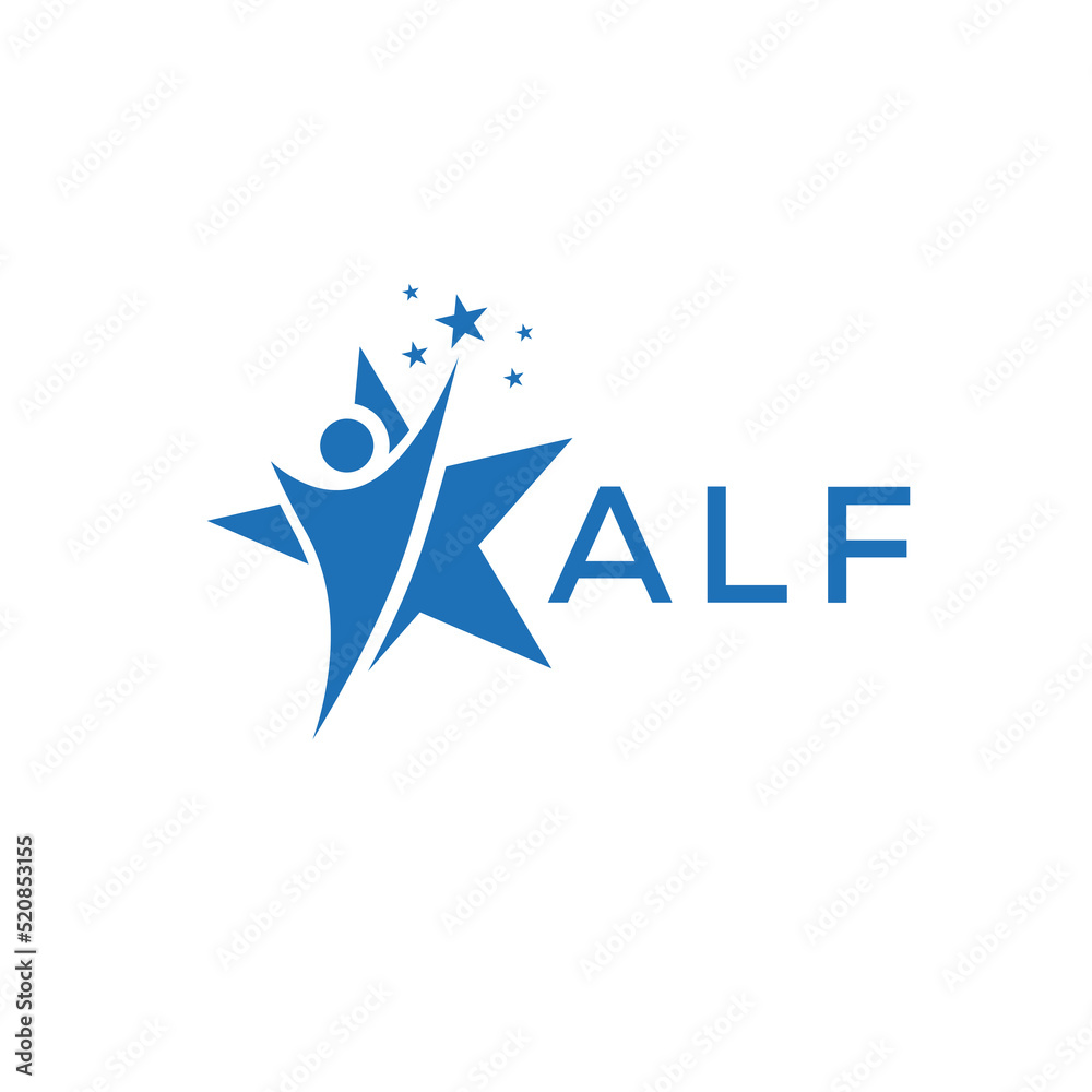 ALF Letter logo white background .ALF Business finance logo design ...