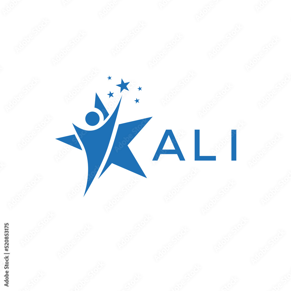 ALI Letter logo white background .ALI Business finance logo design ...