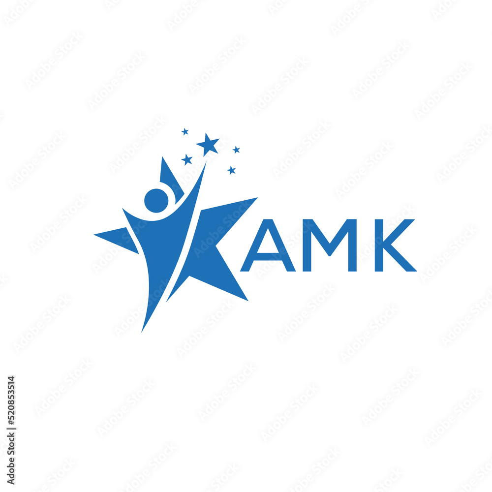 AMK Letter logo white background .AMK Business finance logo design ...