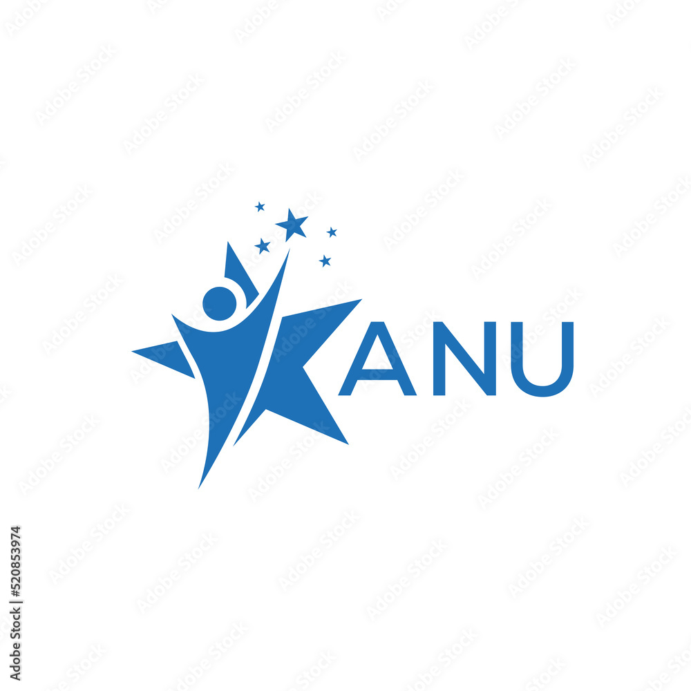 ANU Letter logo white background .ANU Business finance logo design ...