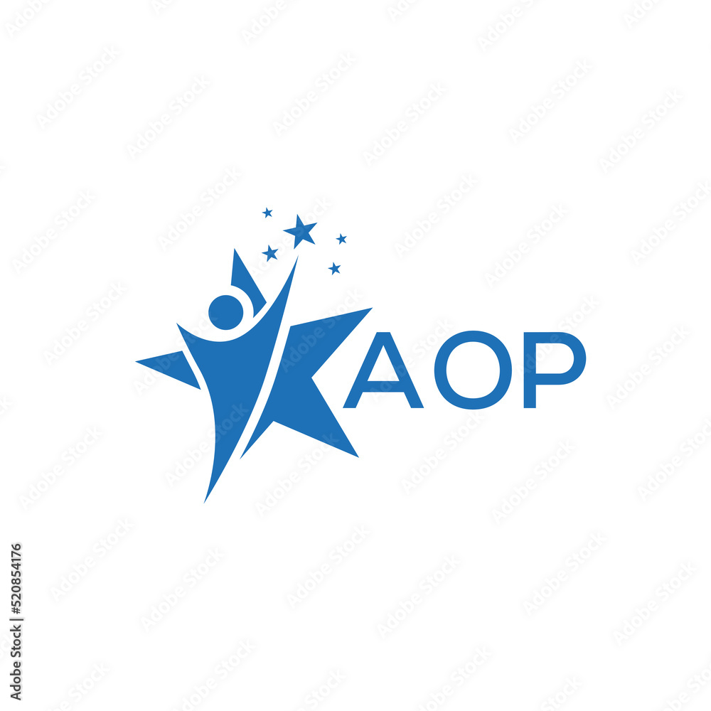AOP Letter logo white background .AOP Business finance logo design ...