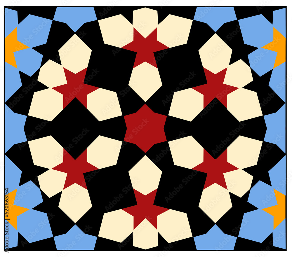 Changeable Colors of Islamic Geometric Patterns .Medieval Cairo .Vector ...