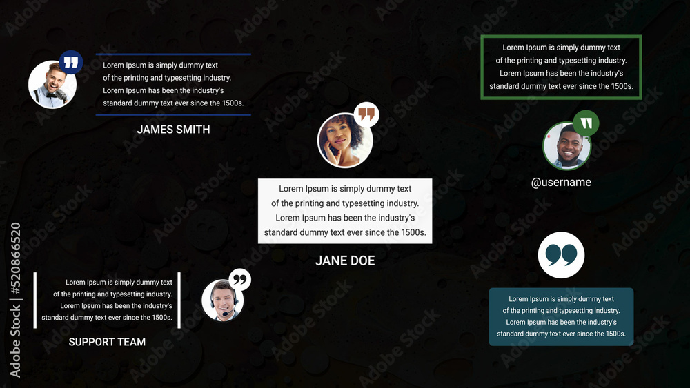 Fancy Modern Quotes with Profile Picture Stock Template | Adobe Stock