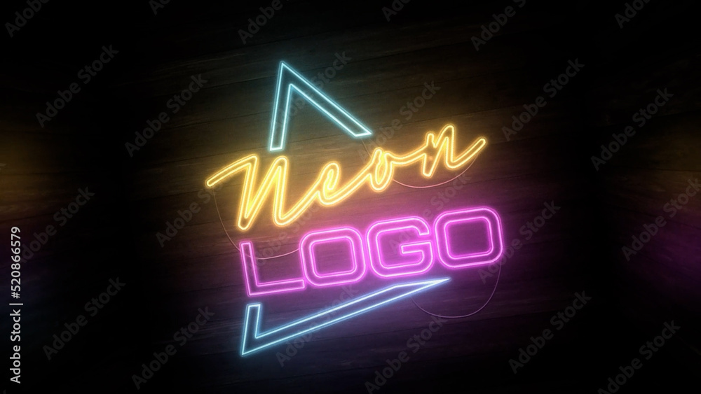 Neon Sign Logo Stock Template | Adobe Stock