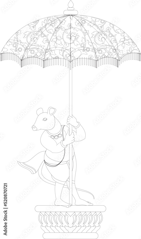 'Mushak' or lord Gajanana vehicle, rat. welcoming lord Ganesha on ...