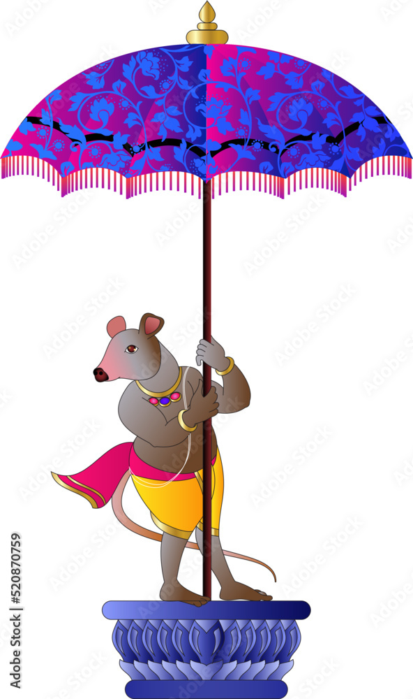 'Mushak' or lord Gajanana vehicle, rat. welcoming lord Ganesha on ...