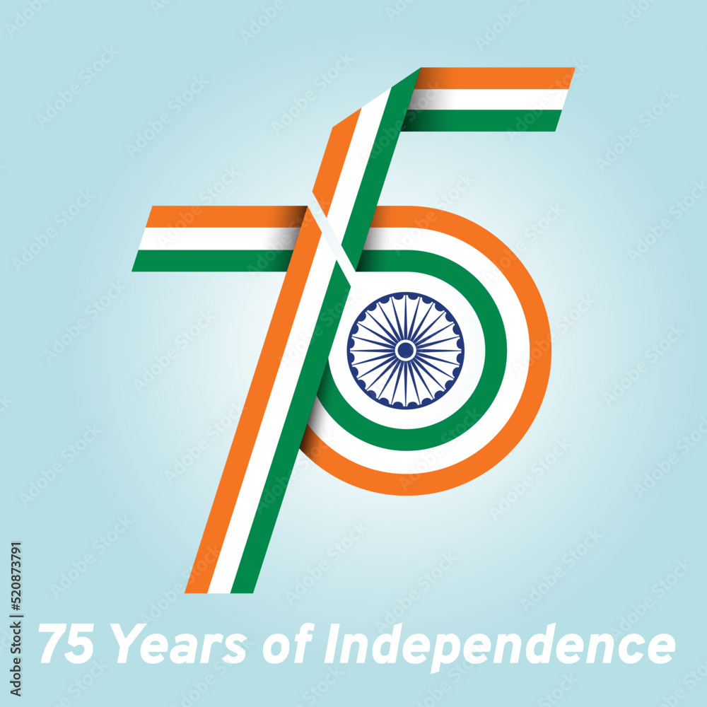 75 years Independence Stock Vector | Adobe Stock