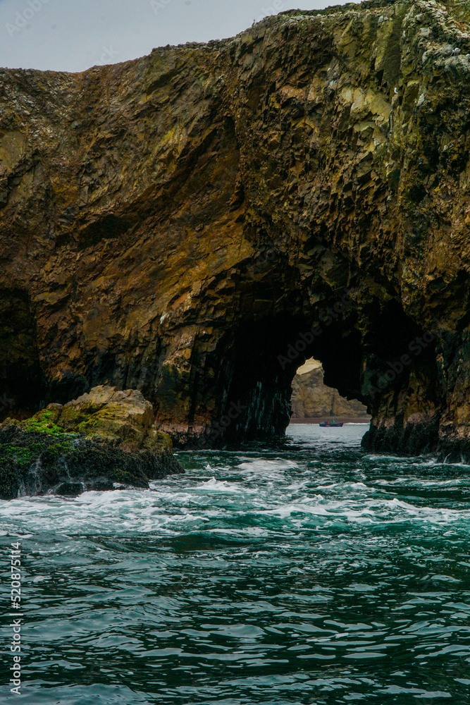 Amazing view of Ballestas islands, a national reserve in Pisco Bay ...