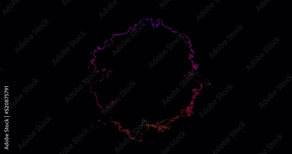 Abstract animation motion design with beautiful round circle equalizer ...