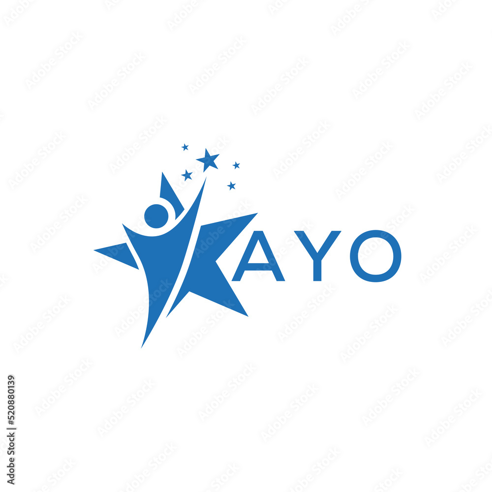 AYO Letter logo white background .AYO Business finance logo design ...