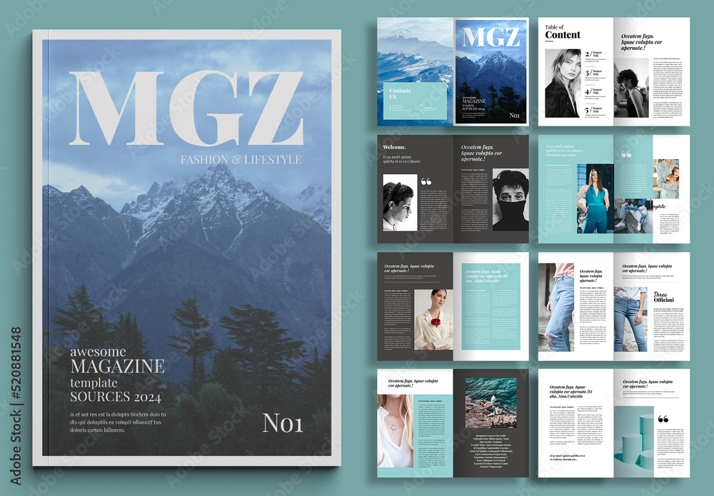 Magazine Brochure Layout Stock Template | Adobe Stock