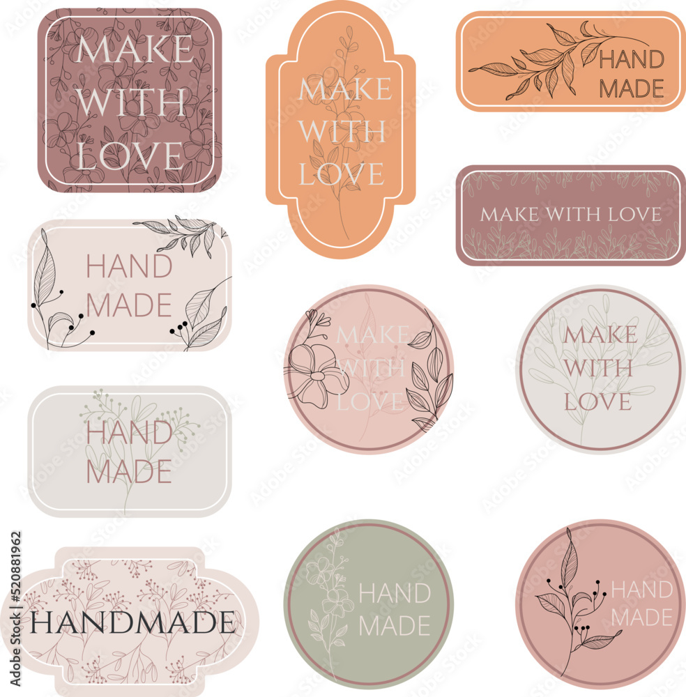 Vintage labels and tag frames collection. Ornamental traditional labels ...