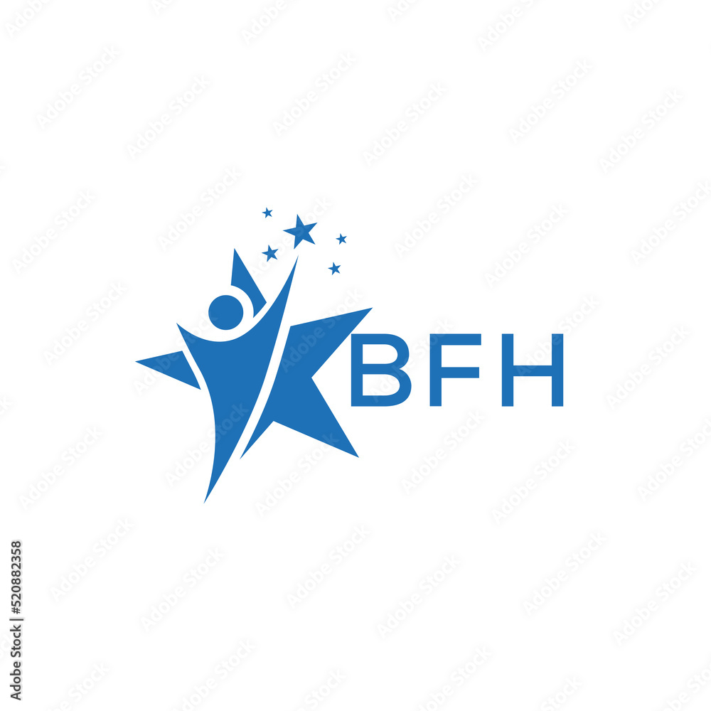 BFH Letter logo white background .BFH Business finance logo design ...