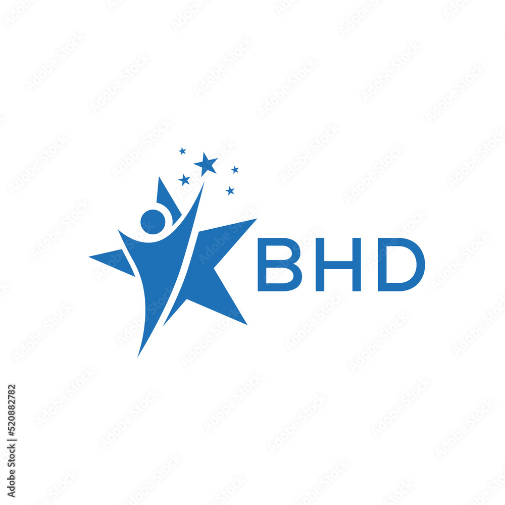 BHD Letter logo white background .BHD Business finance logo design ...