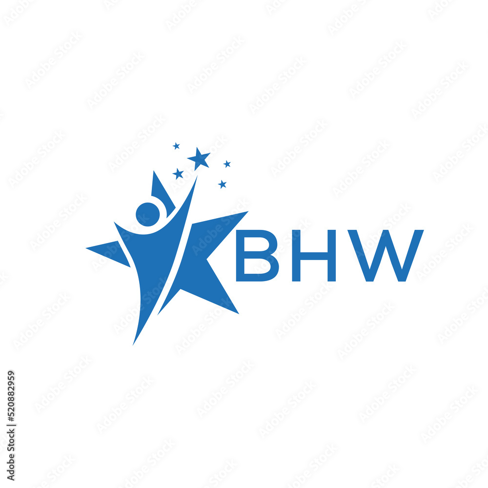 BHW Letter logo white background .BHW Business finance logo design ...