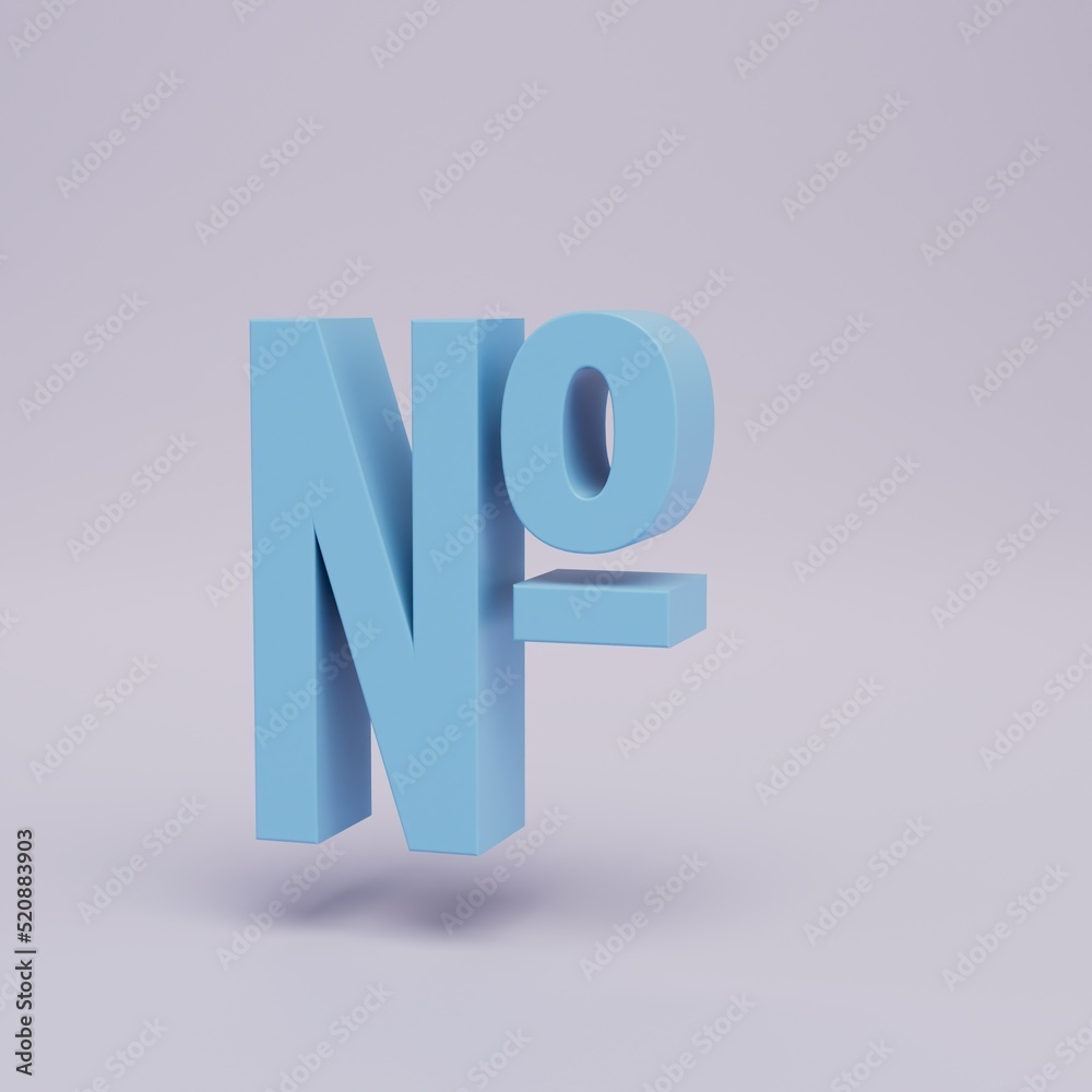 serial number. blue color number icon on a white background with space ...