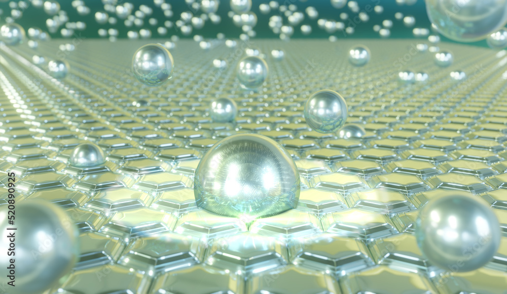 Cosmetic 3D bubble background with skin texture. Reduce saggy skin of ...