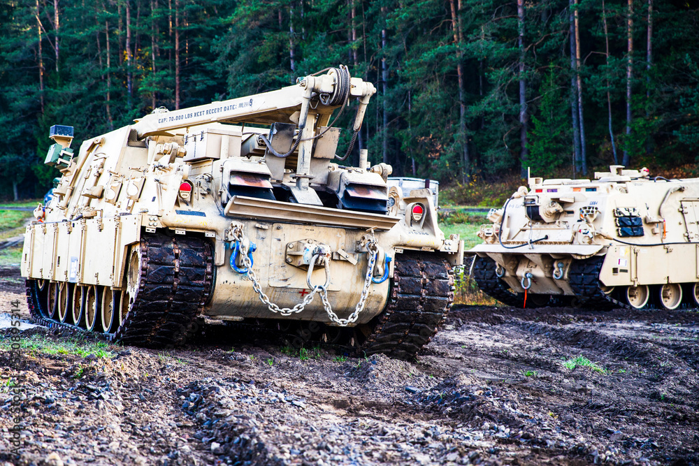 Pabrade/Lithuania October 21, 2019 The M88 Recovery Vehicle is one of ...