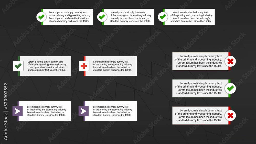Stylish Minimalistic Text Blocks with Icons Stock Template | Adobe Stock