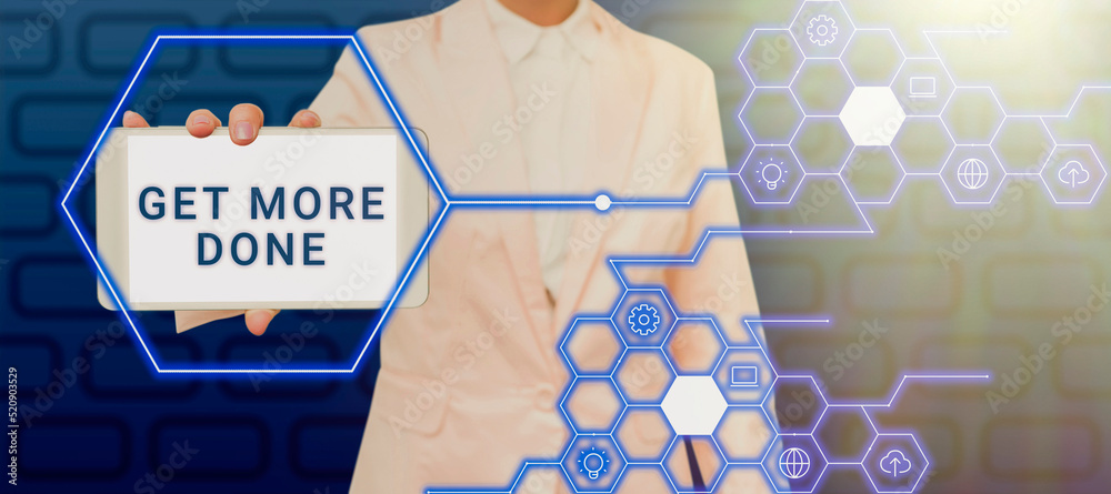 Writing displaying text Get More Done. Word Written on Checklist ...