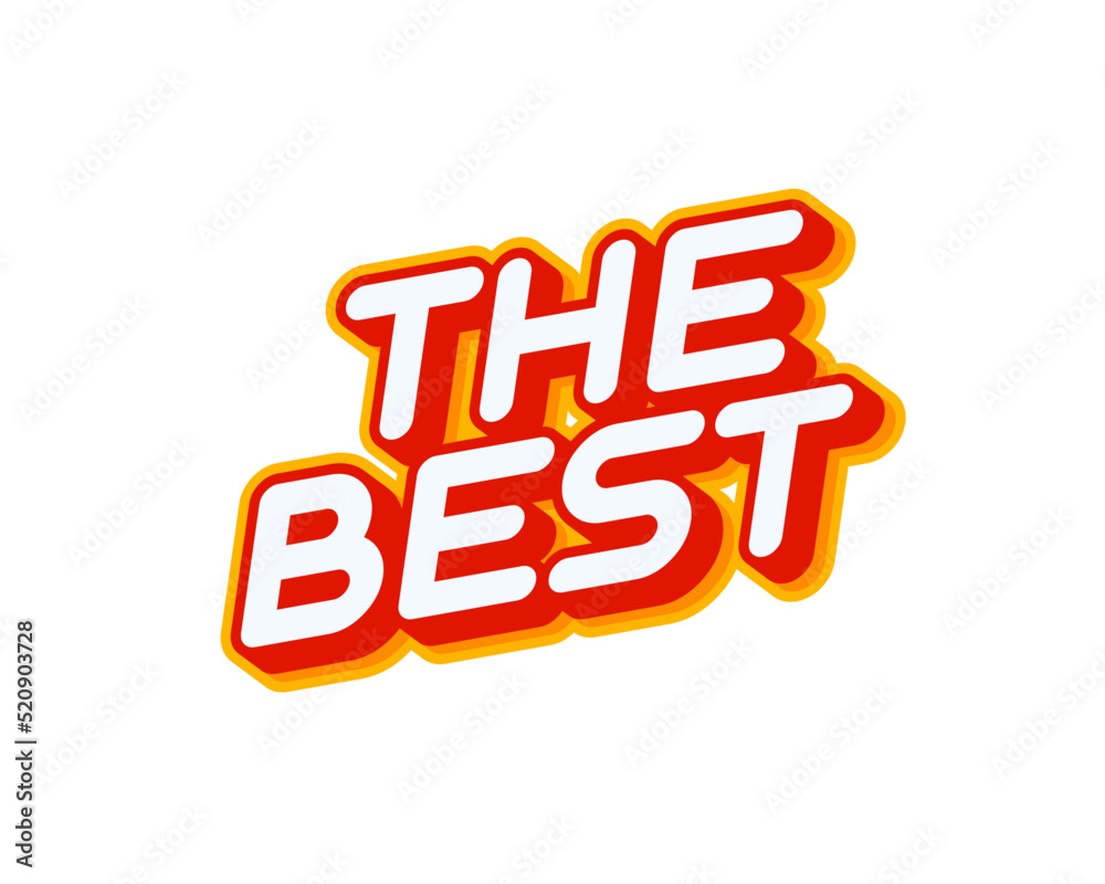 The Best lettering isolated on white colourful text effect design ...
