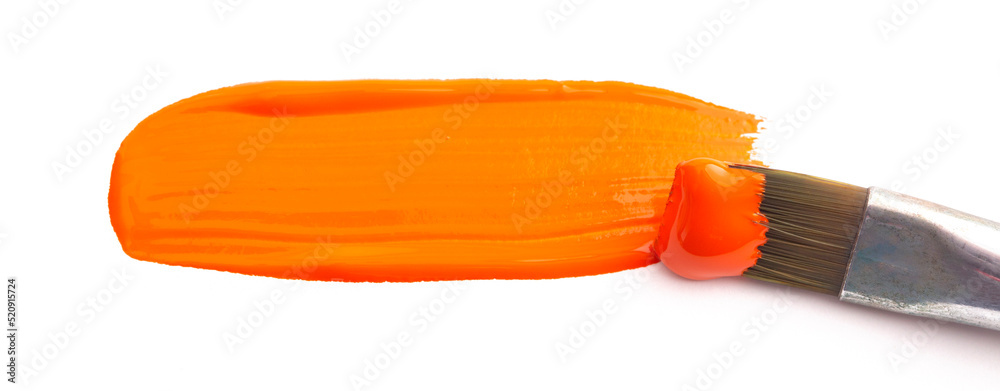 An Orange Paint Swatch on a White Background Stock Photo | Adobe Stock