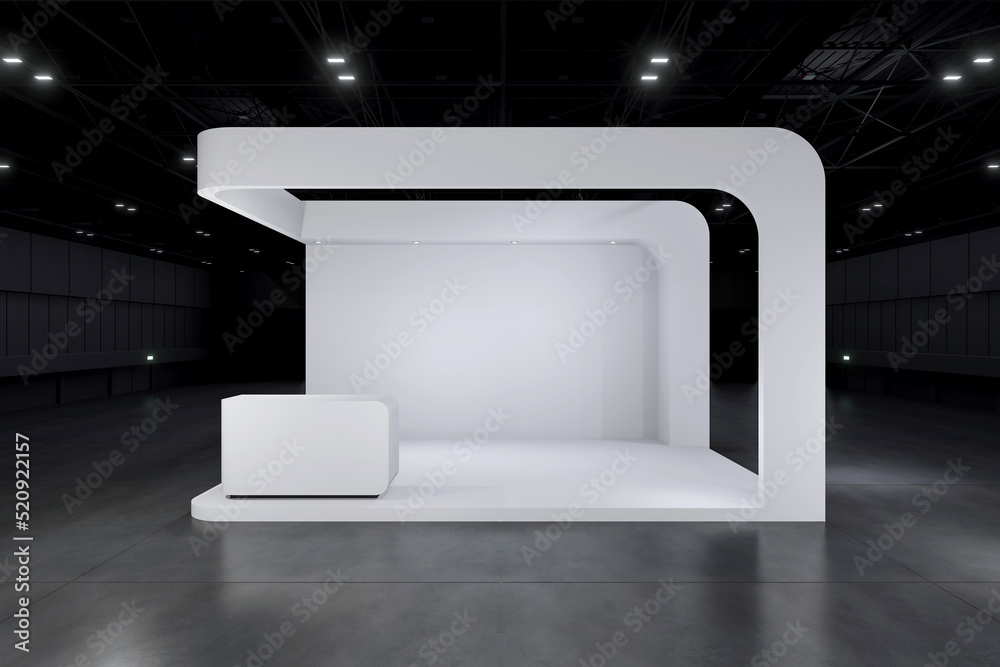 Exhibition stand for mockup and Corporate identity,Display design.Empty ...