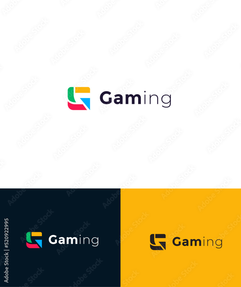 G letter monogram, 3d gaming Esports logo illustration Stock Vector ...