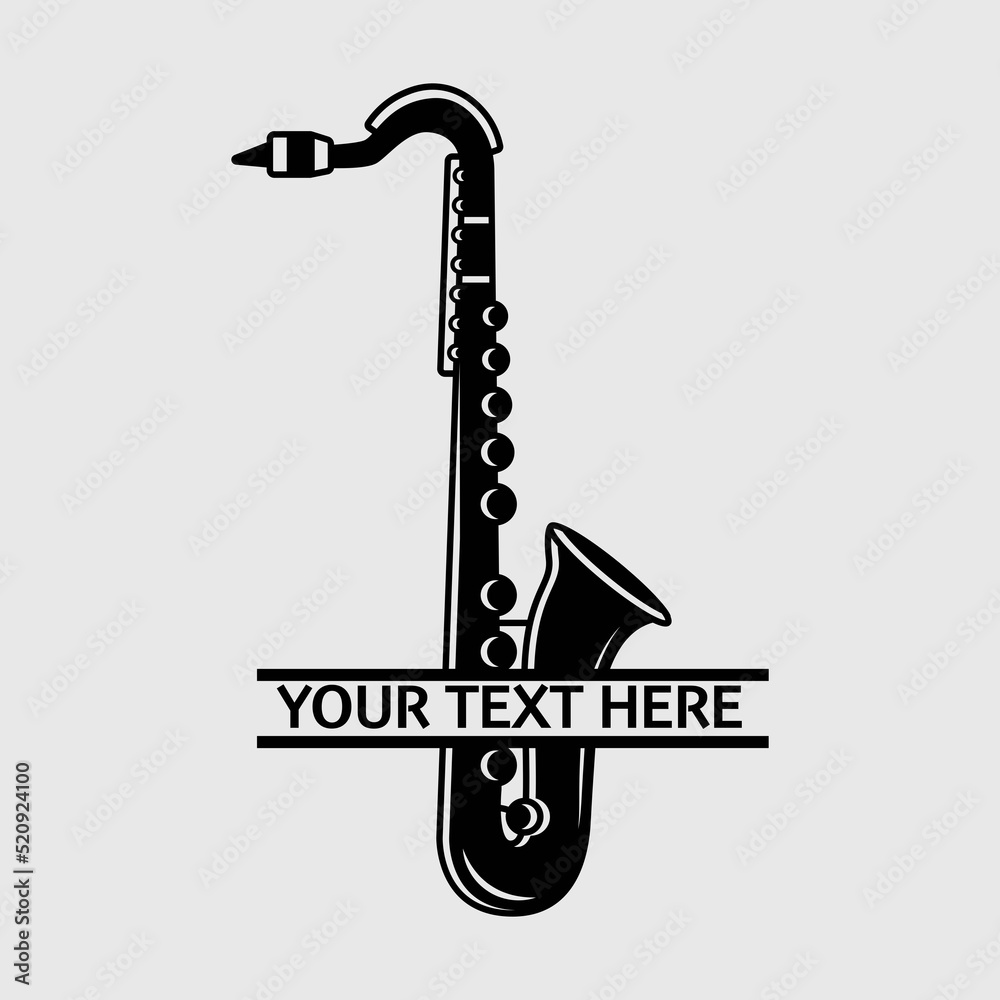 Saxophone Monogram SVG Cut File, Tenor saxophone Svg, Saxophone Player ...