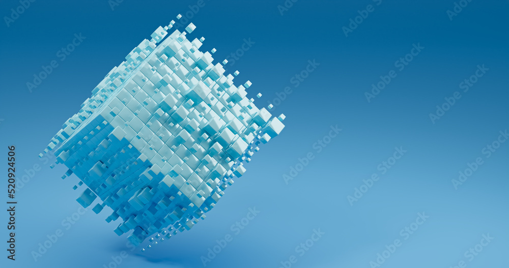 Glowing Cubes Innovation And Creativity Concept Abstract 3d Cubes Background Abstract