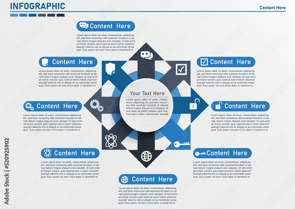 8 arrows on the grey background. Eps 10 vector file. Stock Vector ...