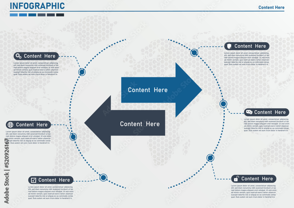 Infographic 2 arrow.Template, scheme, diagram, chart, graph ...