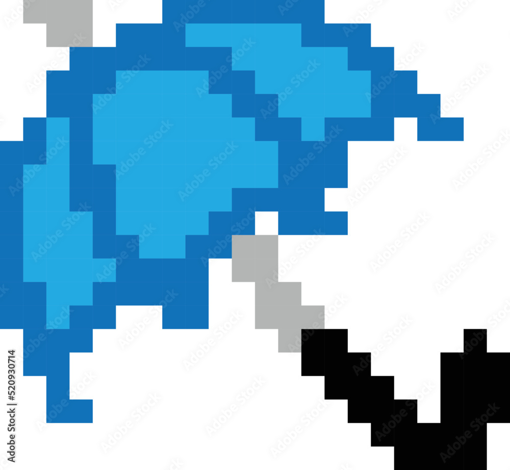 umbrella pixel art vector illustration. Stock Vector | Adobe Stock