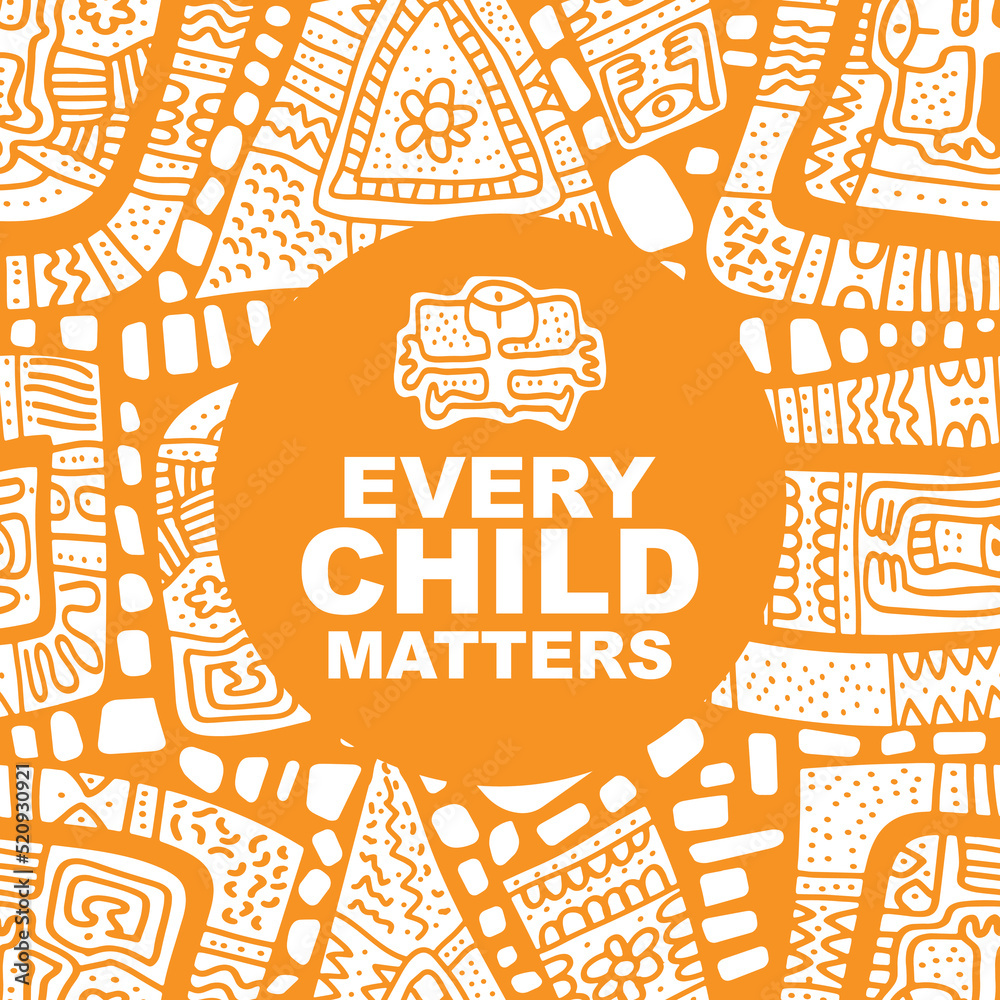 every child matters sign on orange background Stock Vector | Adobe Stock