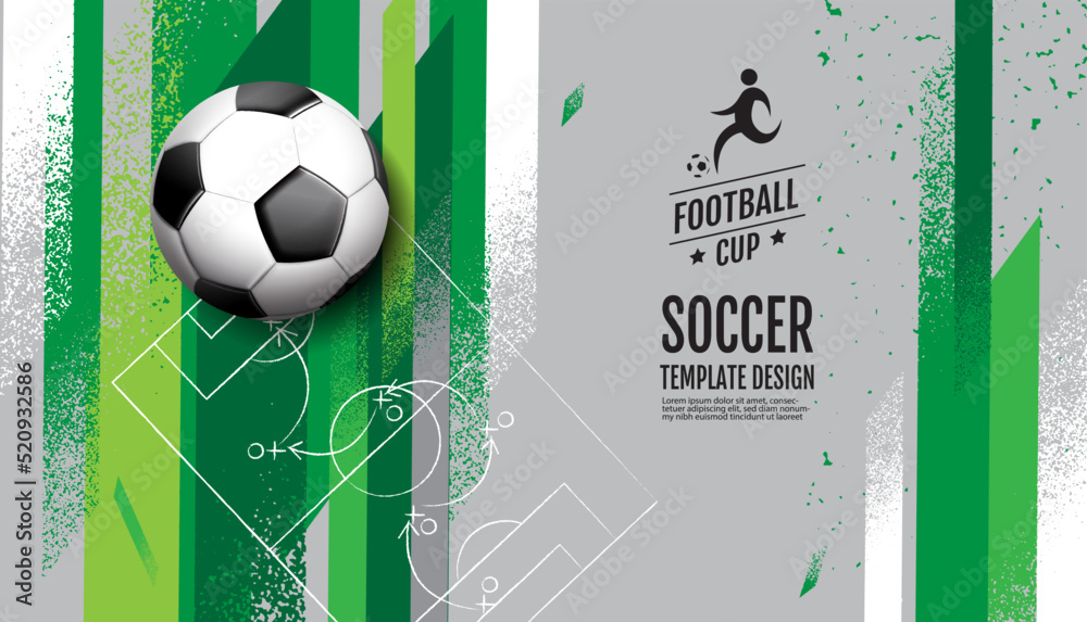 Soccer layout design , football , background Illustration. Stock Vector ...