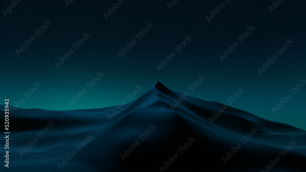 Undulating Sand Dunes form a Surreal Desert Landscape. Night Wallpaper ...