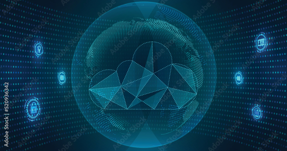 Cloud computing, cloud 3D images in the world image, and storing ...